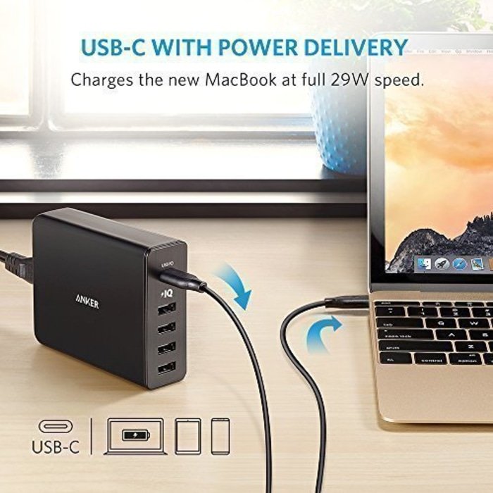 Anker Power Port 5+ USB-C: Port Charger Dengan Teknologi Power IQ ...