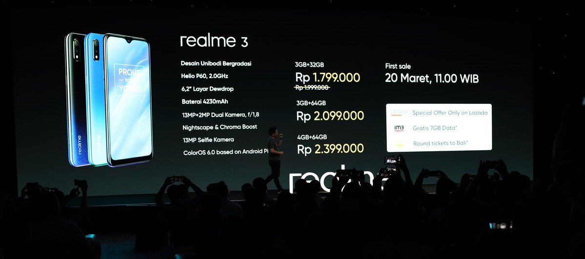 Resmi Meluncur Di Indonesia, Realme 3 Dibanderol Mulai Dari 1,9 Jutaan ...