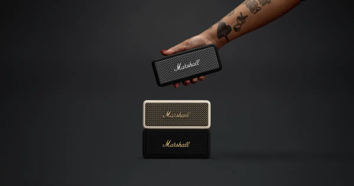 Marshall Emberton II Black And Steel: Speaker Bluetooth Bernuansa Hitam ...