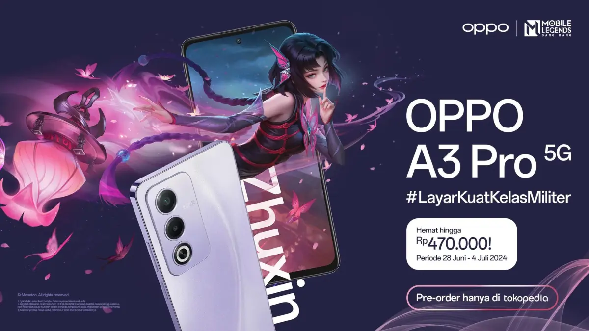 Harga Rp3.99 Juta, Pre-Order OPPO A3 Pro 5G Resmi Dibuka - YANGCANGGIH.COM