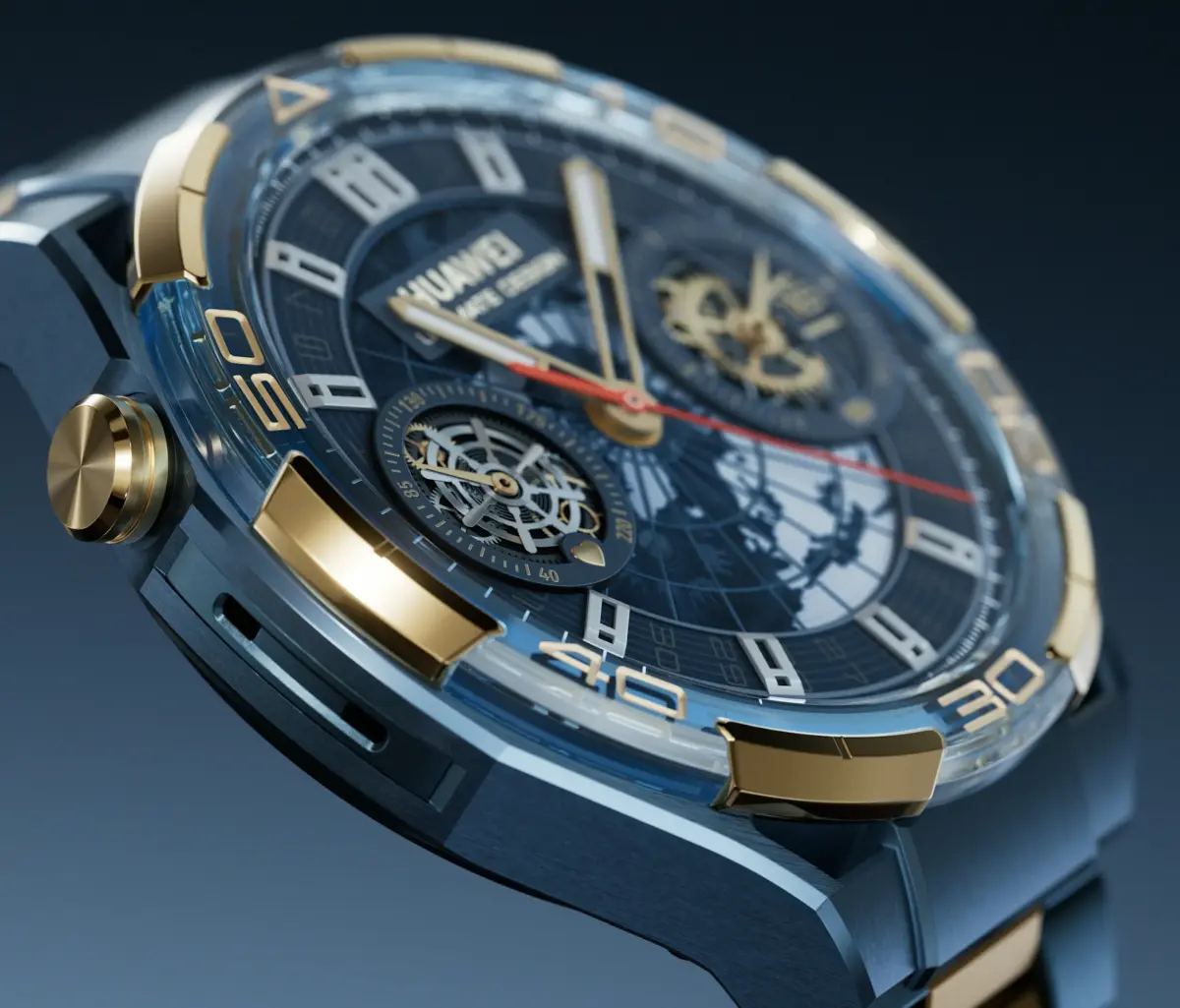 Huawei Watch Ultimate Design Master Sapphire Gold: Jam Tangan Pintar ...